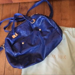Deux Lux | Bags | Deux Lux Blue Leather Handbag | Poshmark